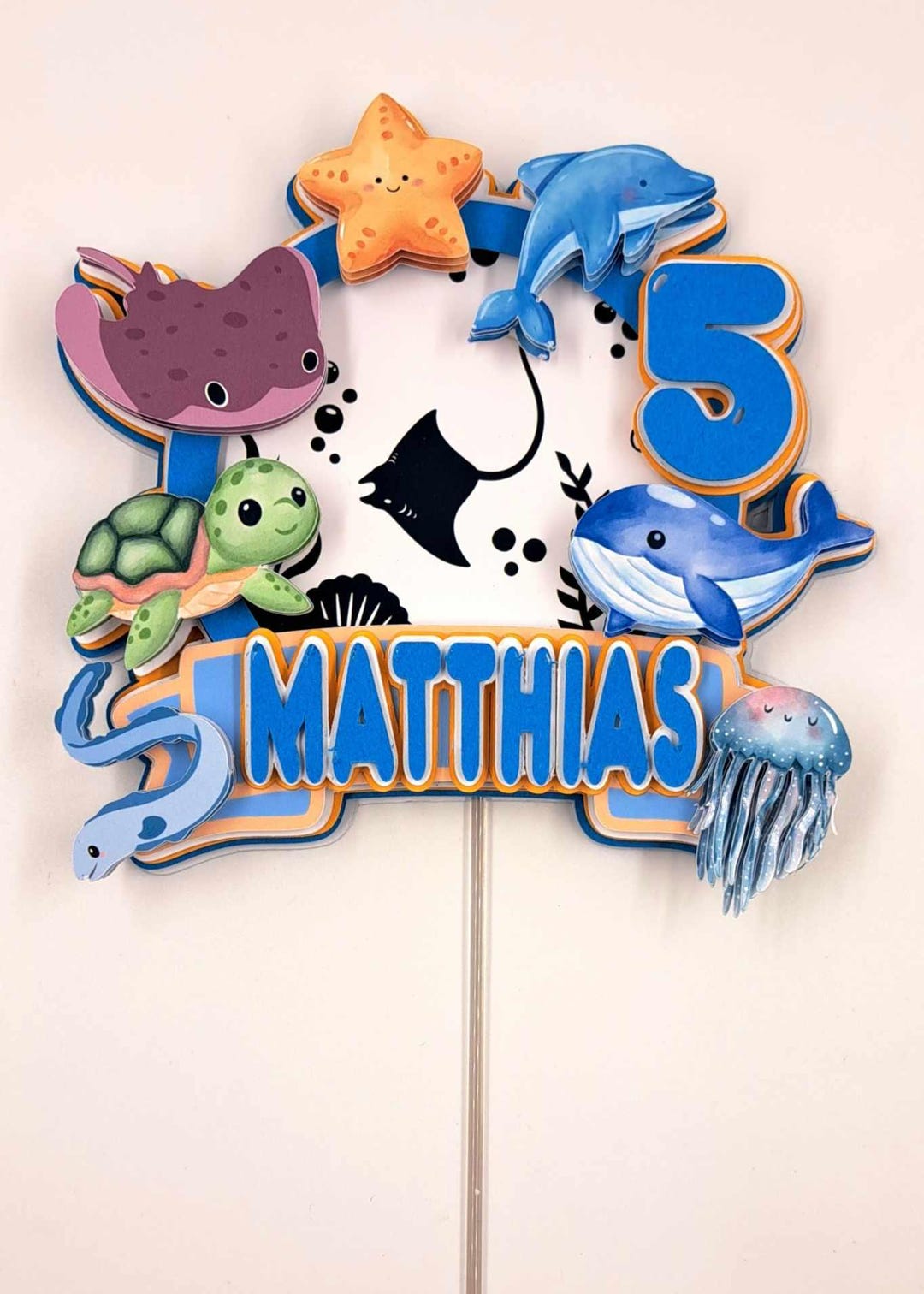 Sea Animals 3D Cake Topper - Etsy