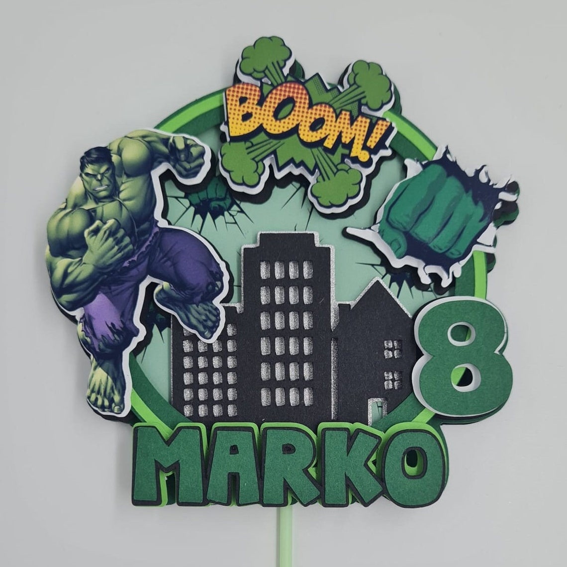 Hulk 3D Caketopper - Etsy