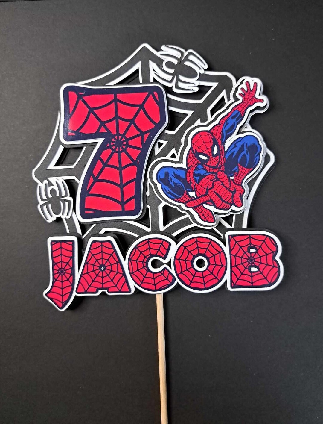 Spiderman Caketopper 3D Cake Decoration Personalized - Etsy