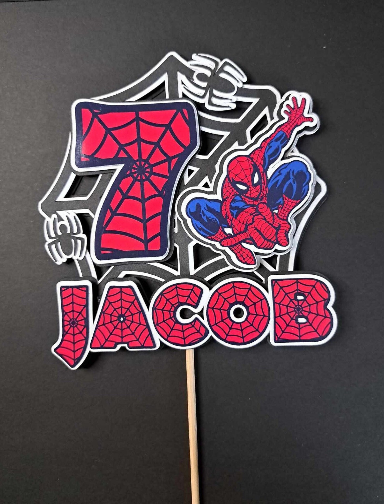 Spiderman Caketopper 3D Cake Decoration Personalized - Etsy