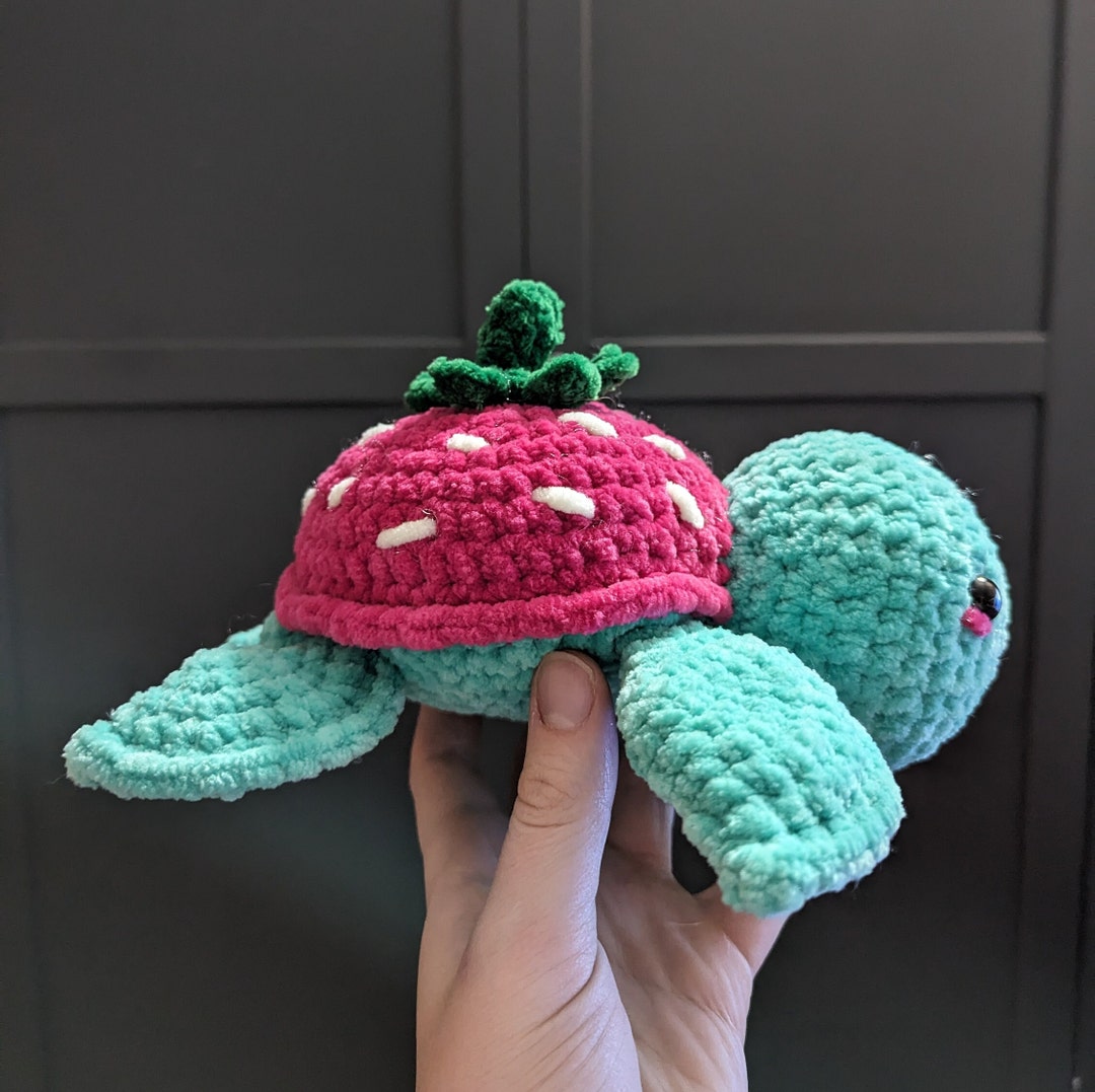 Amigurumi Strawberry Turtle Crochet Turtle Plushie - Etsy