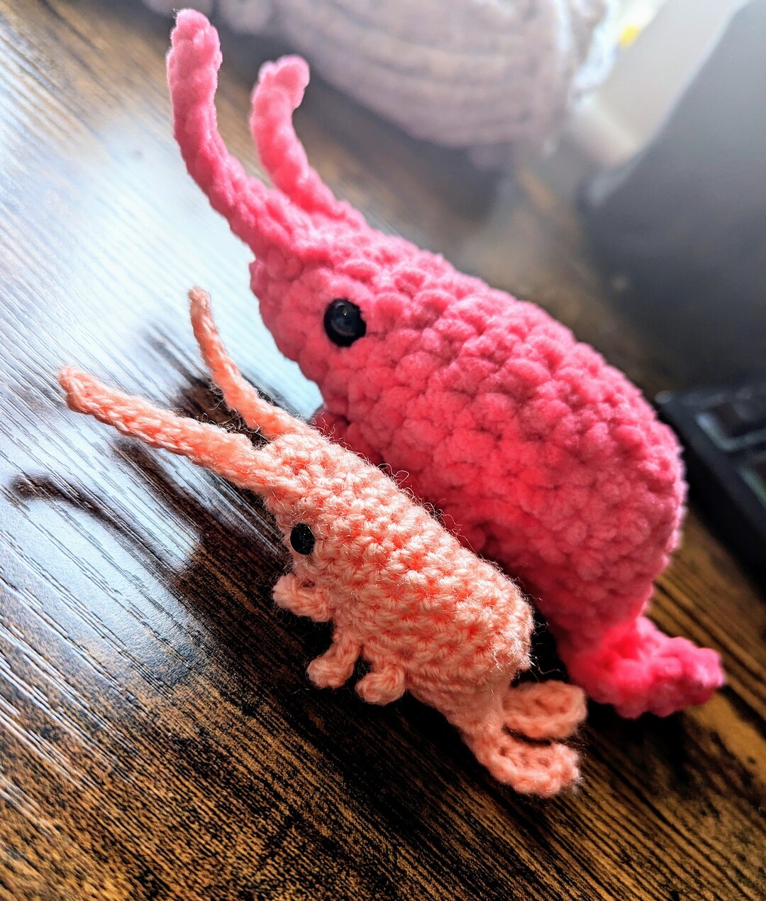 Crochet Shrimp Plushie Amigurumi Shrimp Plushie Emotional Support Shrimp - Etsy