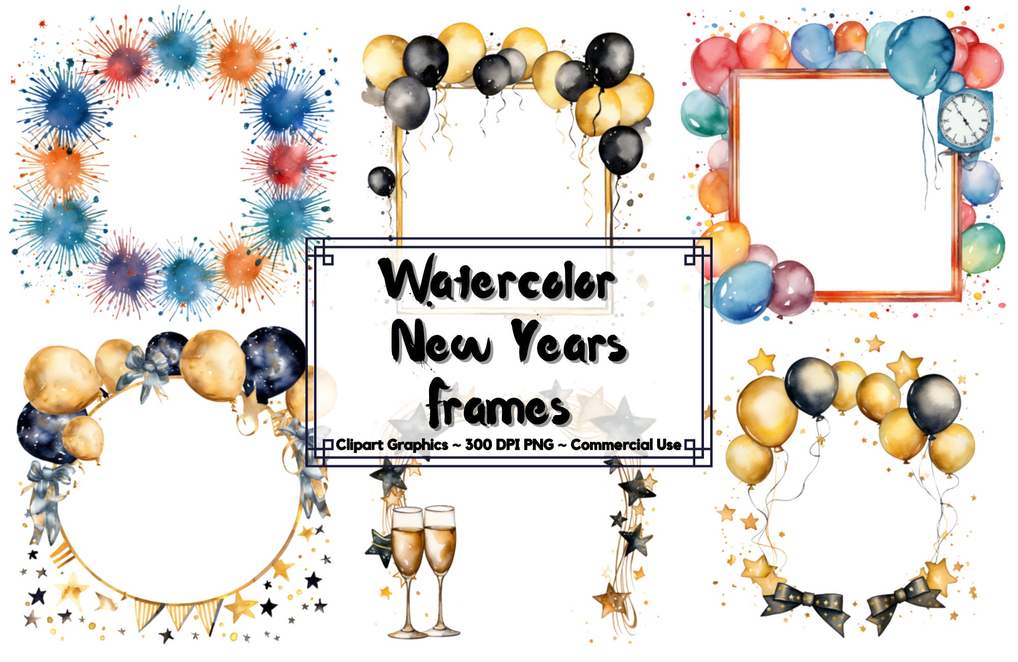 New Years Clipart Border