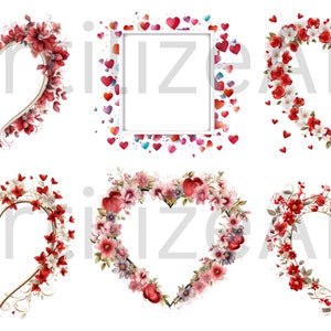 Valentines Day Frames Clipart Bundle - Valentines Png Transparent ...