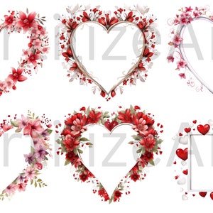 Valentines Day Frames Clipart Bundle - Valentines Png Transparent ...