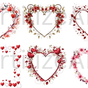 Valentines Day Frames Clipart Bundle - Valentines Png Transparent ...