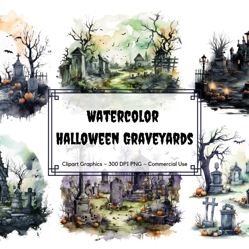 Halloween Graveyard - Etsy