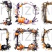 Watercolor Halloween Frames Clipart - Halloween Watercolor PNG Format ...