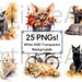 Watercolor Fall Cats Clipart - Autumn Watercolor - 25 Pngs - PNG Format ...