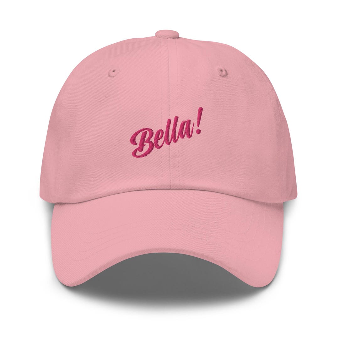 BELLA Baseball Hat • Embroidered Dad Cap • Pink Mum Hat • Italian Gift ...