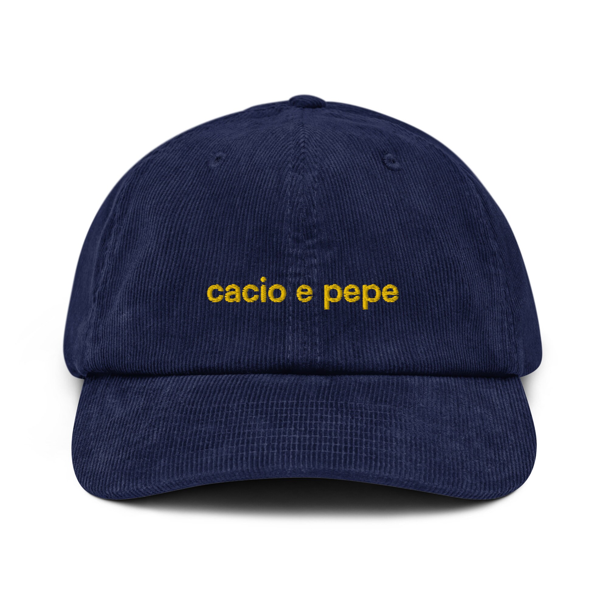CACIO E PEPE Corduroy Hat • Embroidered Cap • Italian Pasta Hat ...