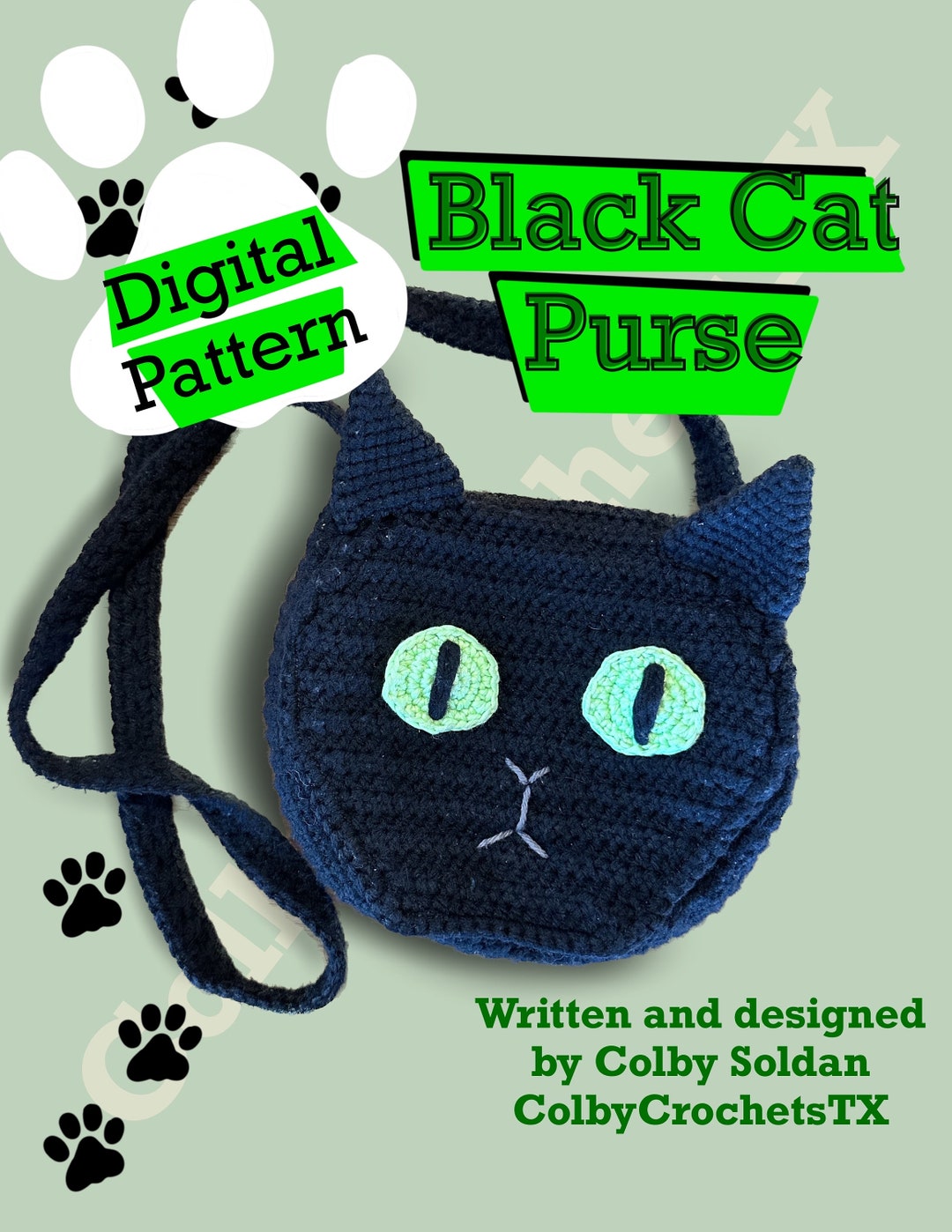 Black Cat Crochet Purse Pattern *digital PDF* - Etsy