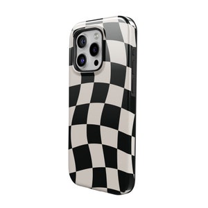 CHECKERED Phone Case Elegant Shapes for iPhone 16 Pro,14,13 Lines ...