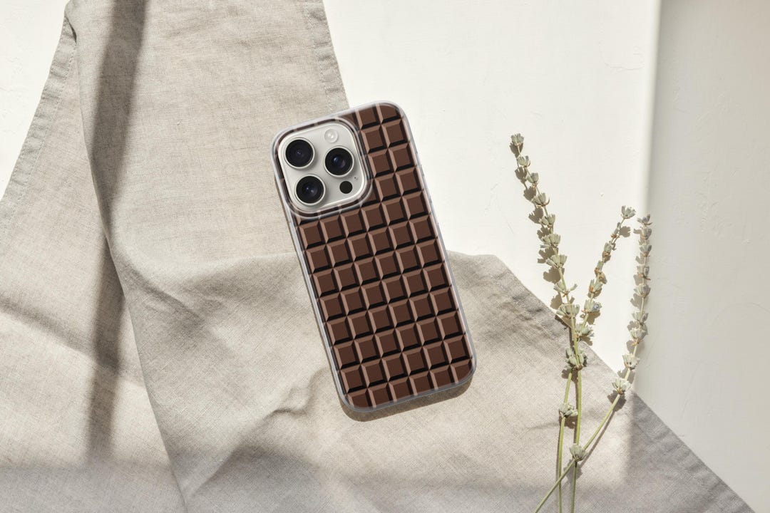 Chocolate Phone Case Aesthetic Brown Cover for iPhone 16e, 15, 14, 13 ...