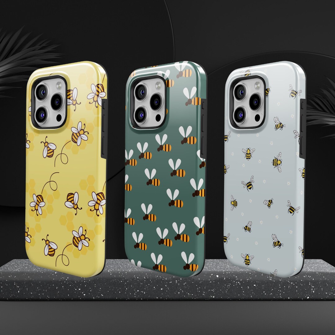 Honey Bee Phone Case Summer Insects Tough Cover for iPhone 16e, 15, 14 ...