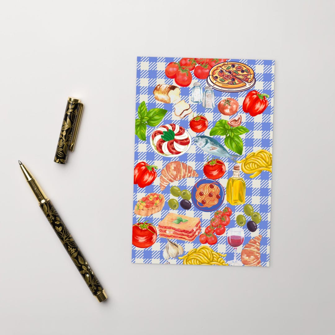 ITALIAN FOOD Postcard, Tomato Postcard, Pizza Cheese Standard Postcard ...