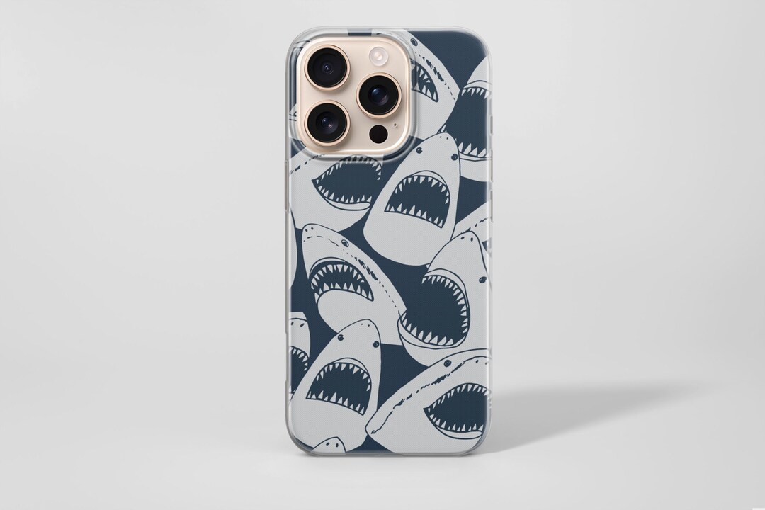 Sharks Phone Case Ocean Sea Aesthetic Cover for iPhone 16e, 15, 14, 13 ...
