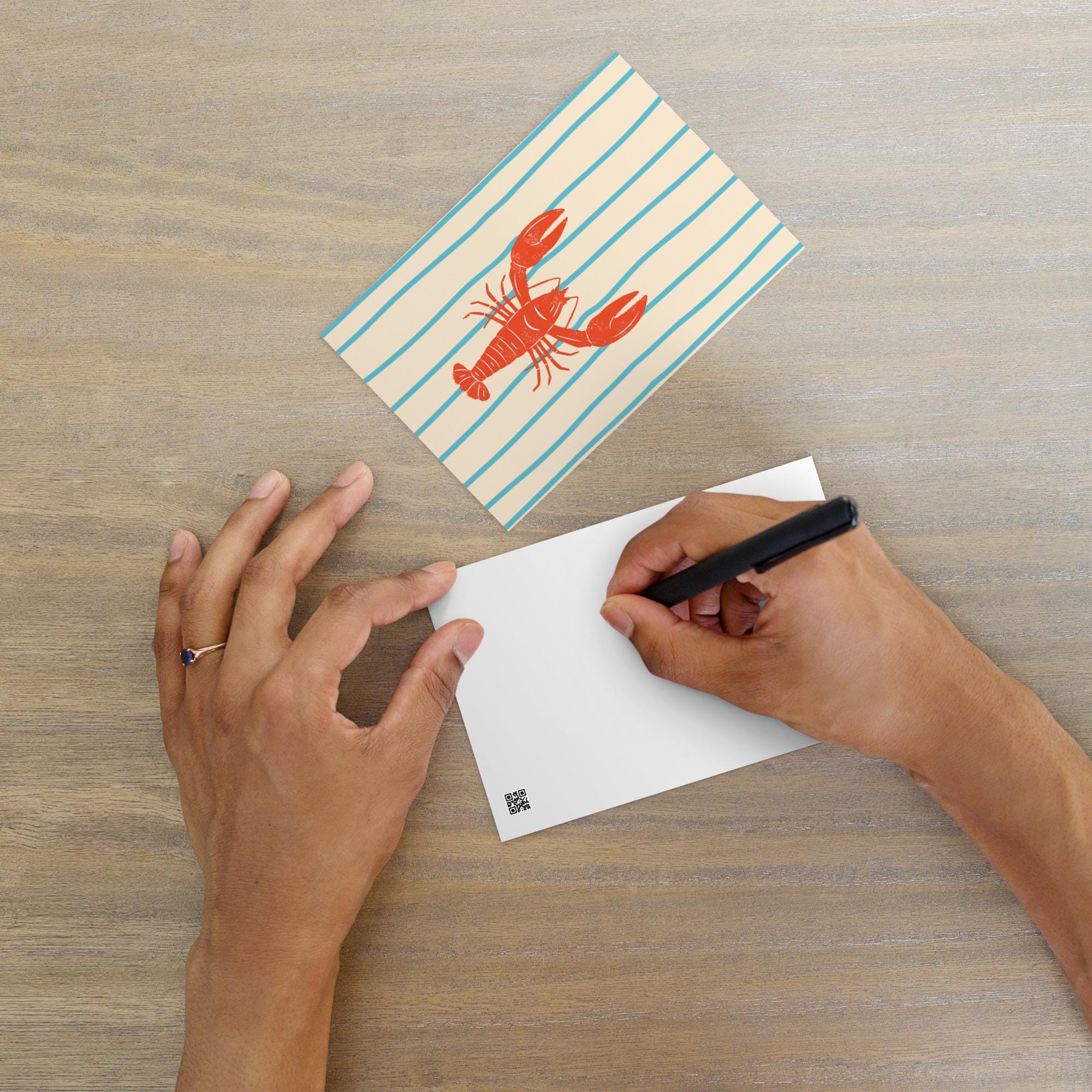 LOBSTER Postcard, Funky Crabs Postcard, Underwater Standard Postcard ...