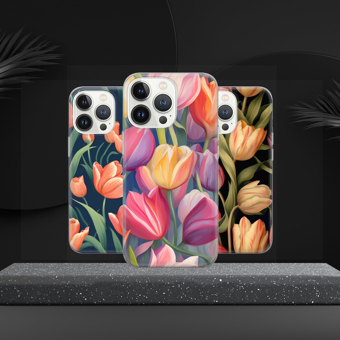 Spring Flowers Phone Case Pink Flowers Cover for iPhone 15 14 13 SE ...
