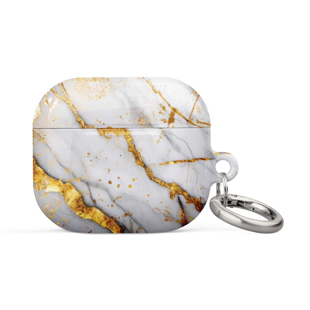 MARBLE Case for Airpods® White Case for 1st, 2nd, and 3rd Generation ...