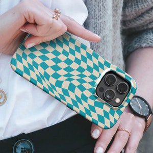 CHECKERED Phone Case Elegant Shapes for iPhone 16 Pro,14,13 Lines ...