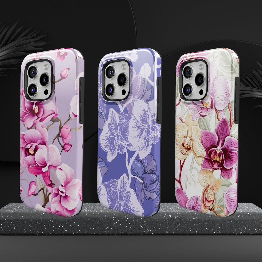 ORCHID Phone Case Purple Cover Blooms for Iphone15pro, 14,13, 12,11 ...