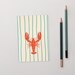 LOBSTER Postcard, Funky Crabs Postcard, Underwater Standard Postcard ...