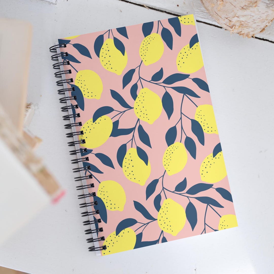 AMALFI LEMONS Spiral Notebook Jornal Yellow Fruits Notes Notebook Cute ...