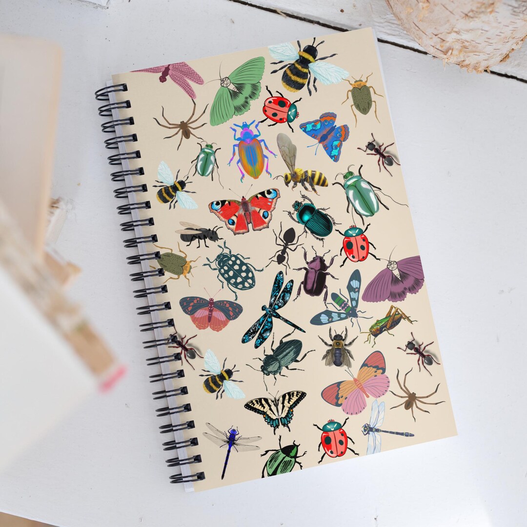 INSECTS Spiral Notebook Jornal Cute Tropical Summer Notes Notebook Cute ...