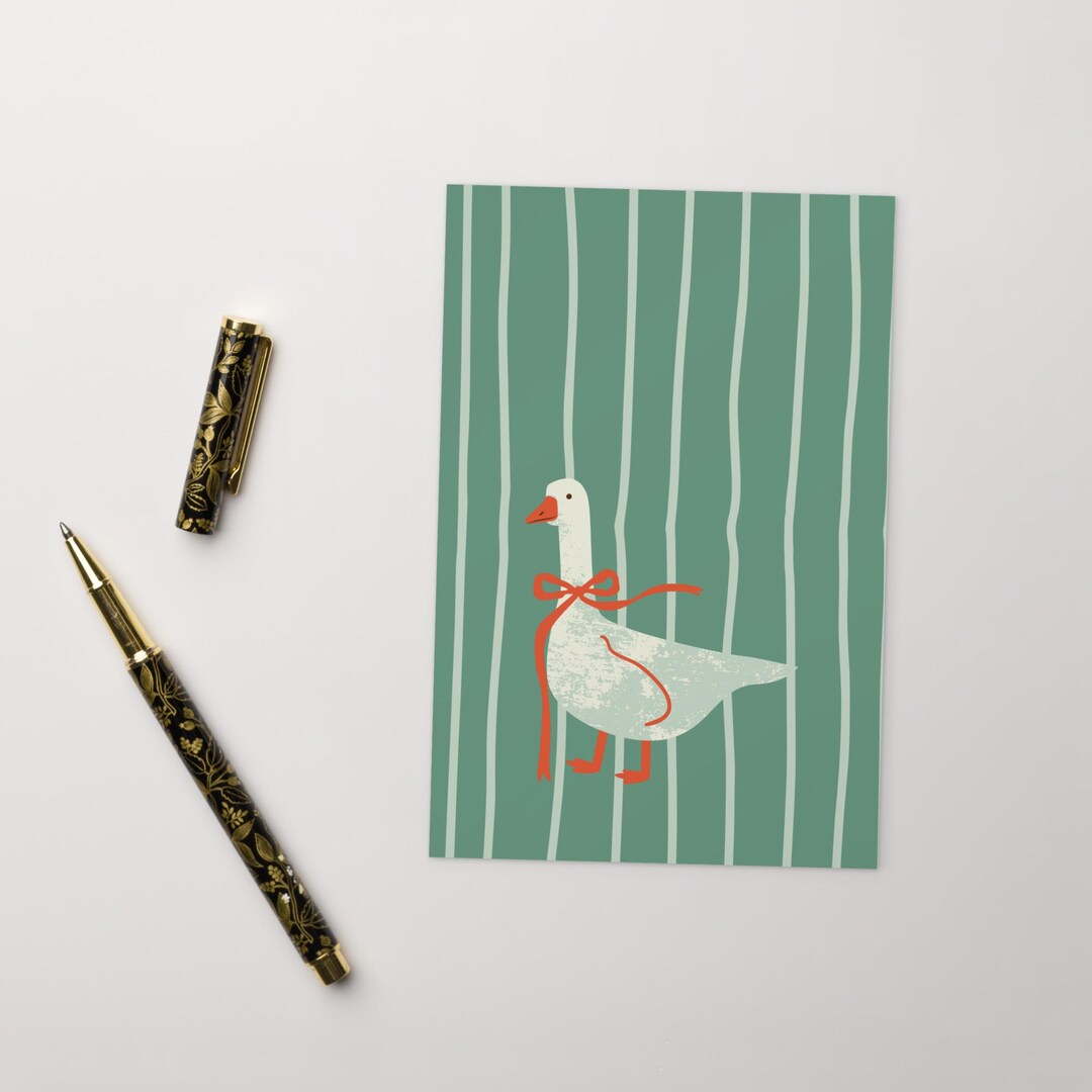 Dummer Gans Postkarte, Funky Ente Postkarte, Gans Standard-Postkarte ...