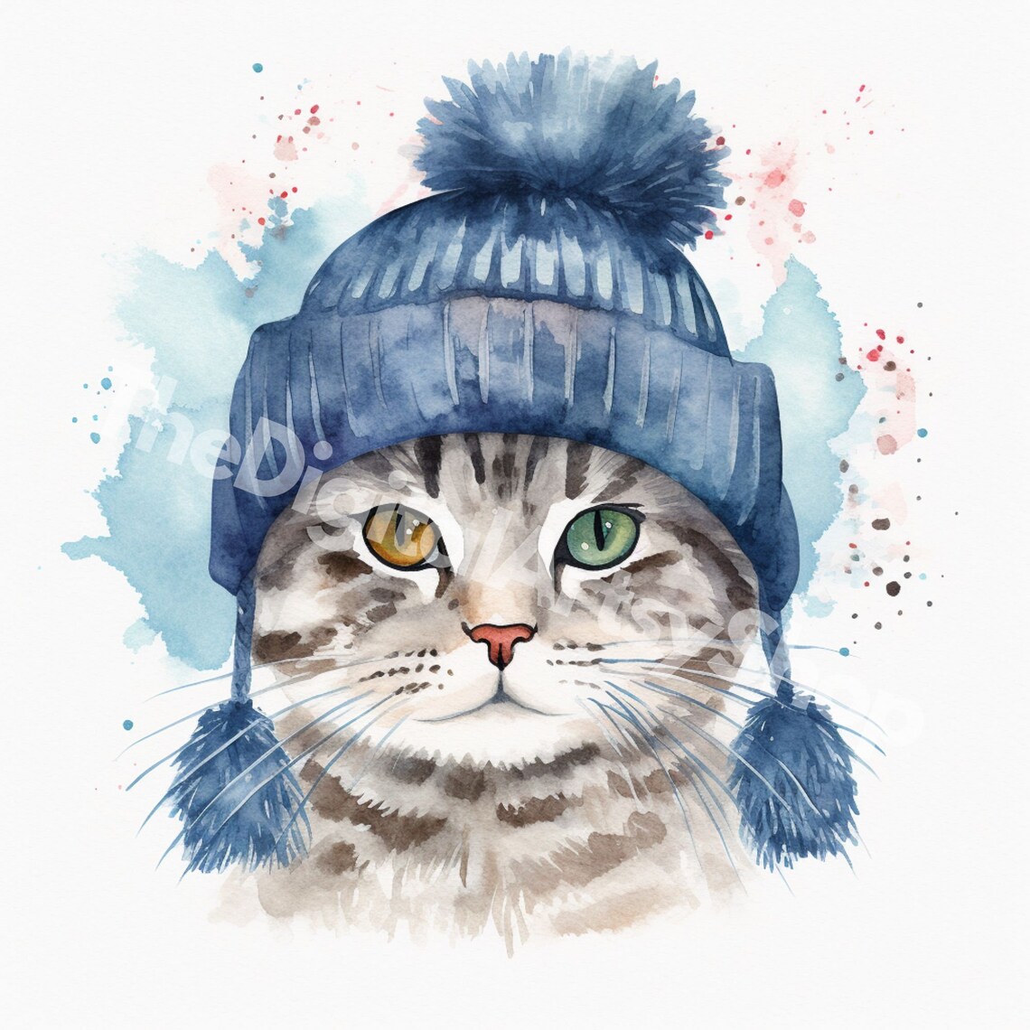 Cat in Hat Clipart Cat Clipart Winter Clipart 10 High Quality Jpgs ...