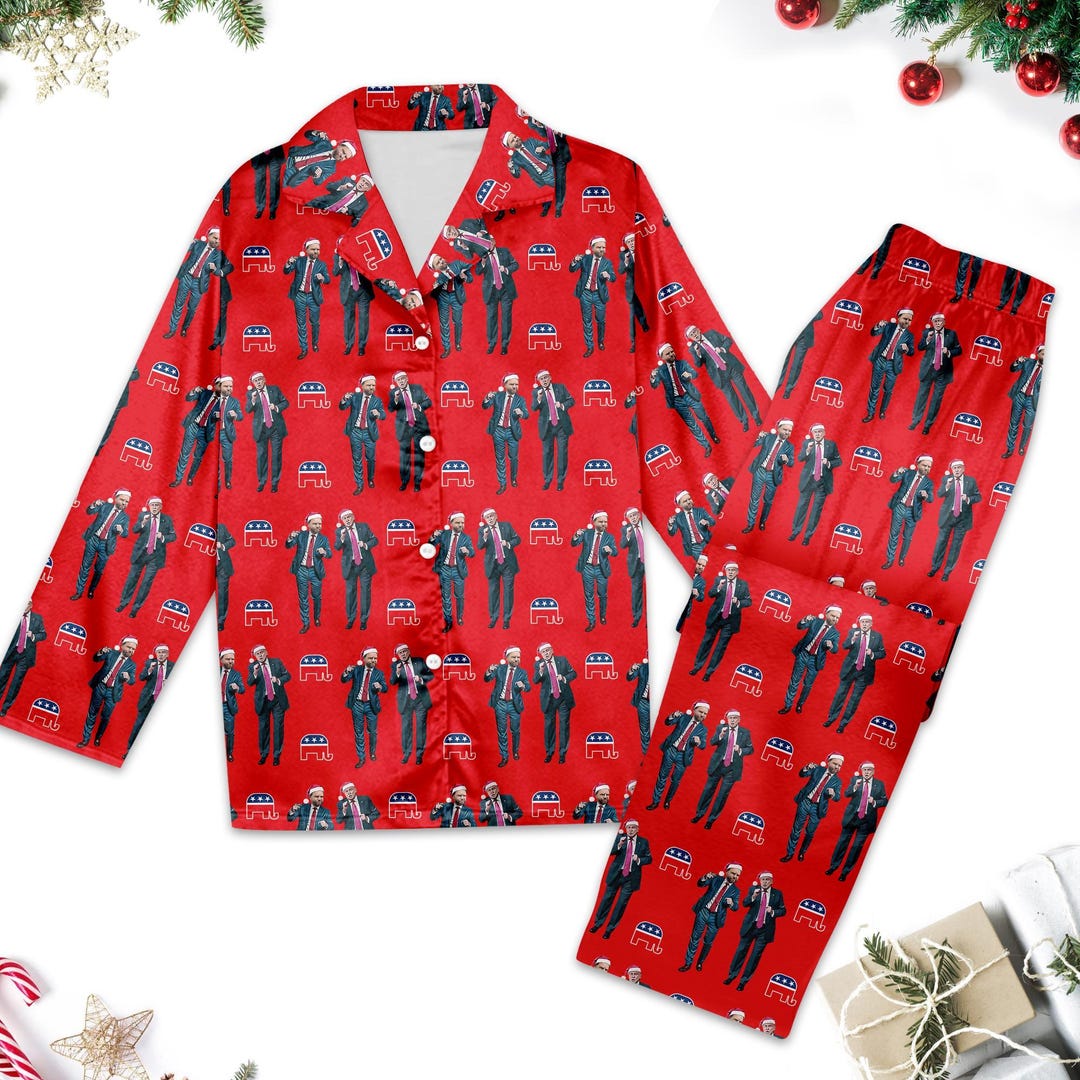 Trump Vance Dancing Unisex Pajamas Set, Trump Election Sleepwear, Trump ...