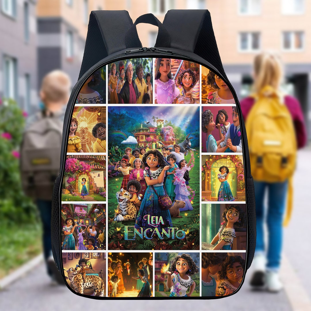 Personalized Cartoon Movie Backpack, Magic World Lunch Bag, Characters ...