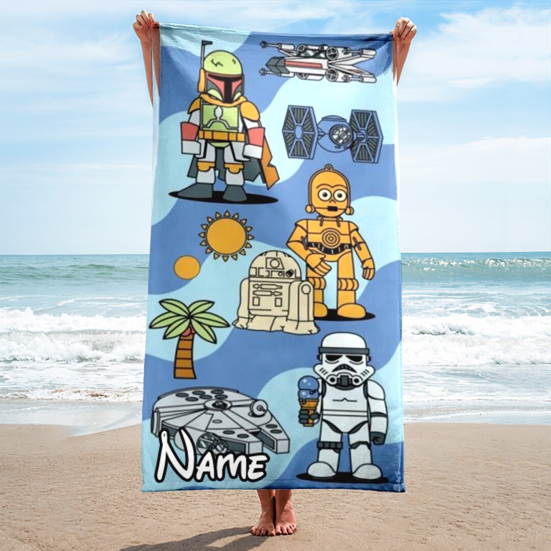 Personalized Star Movie Beach Towels, Adventure Beach Towel, Galaxy's ...