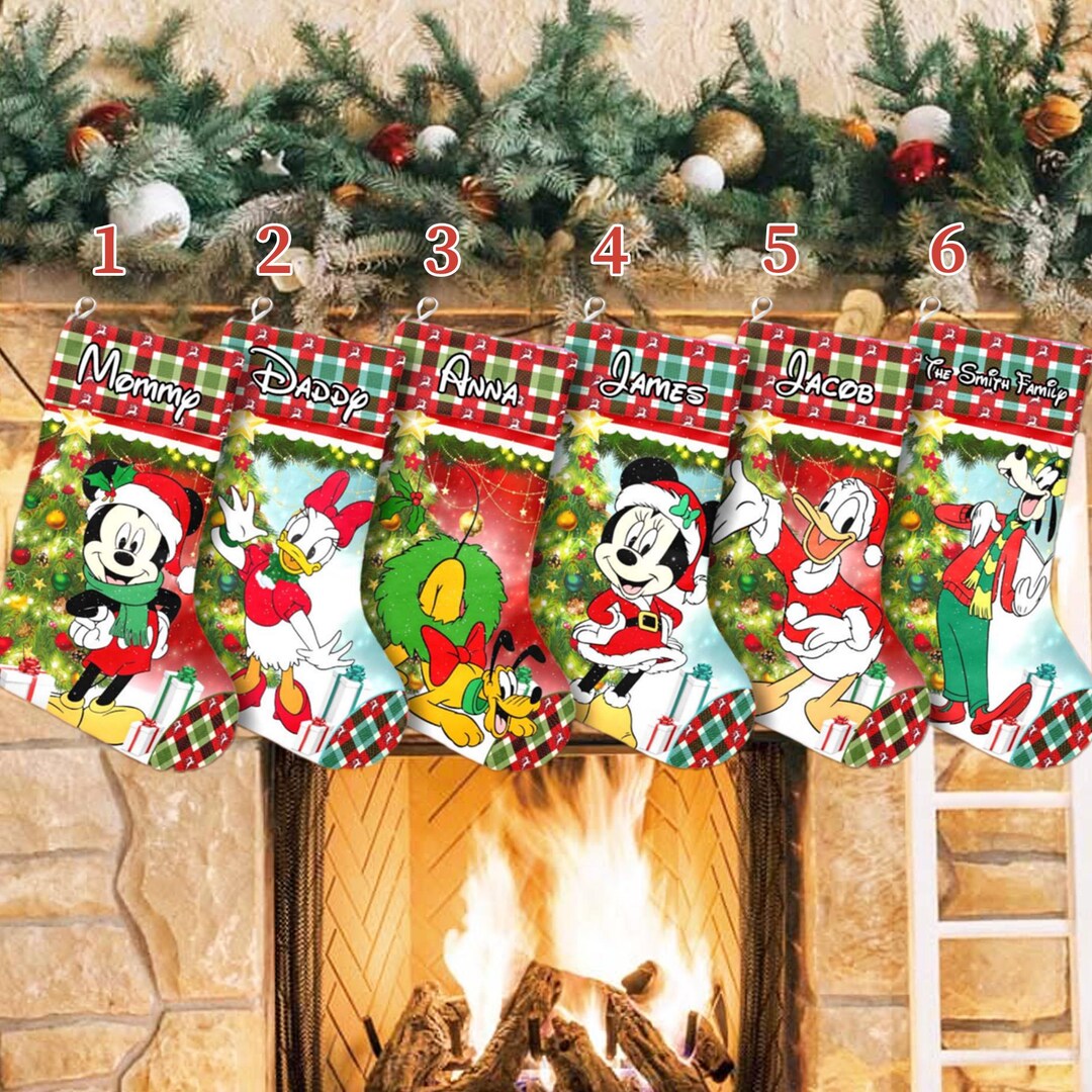 Mickey and Friends Classic Xmas Stocking, Mickey Mouse Christmas ...