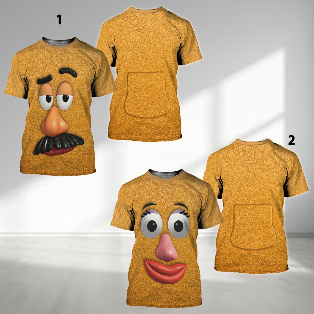 Toy Characters Head Face Couple 3D Shirt, Potato Head Matching Shirt ...