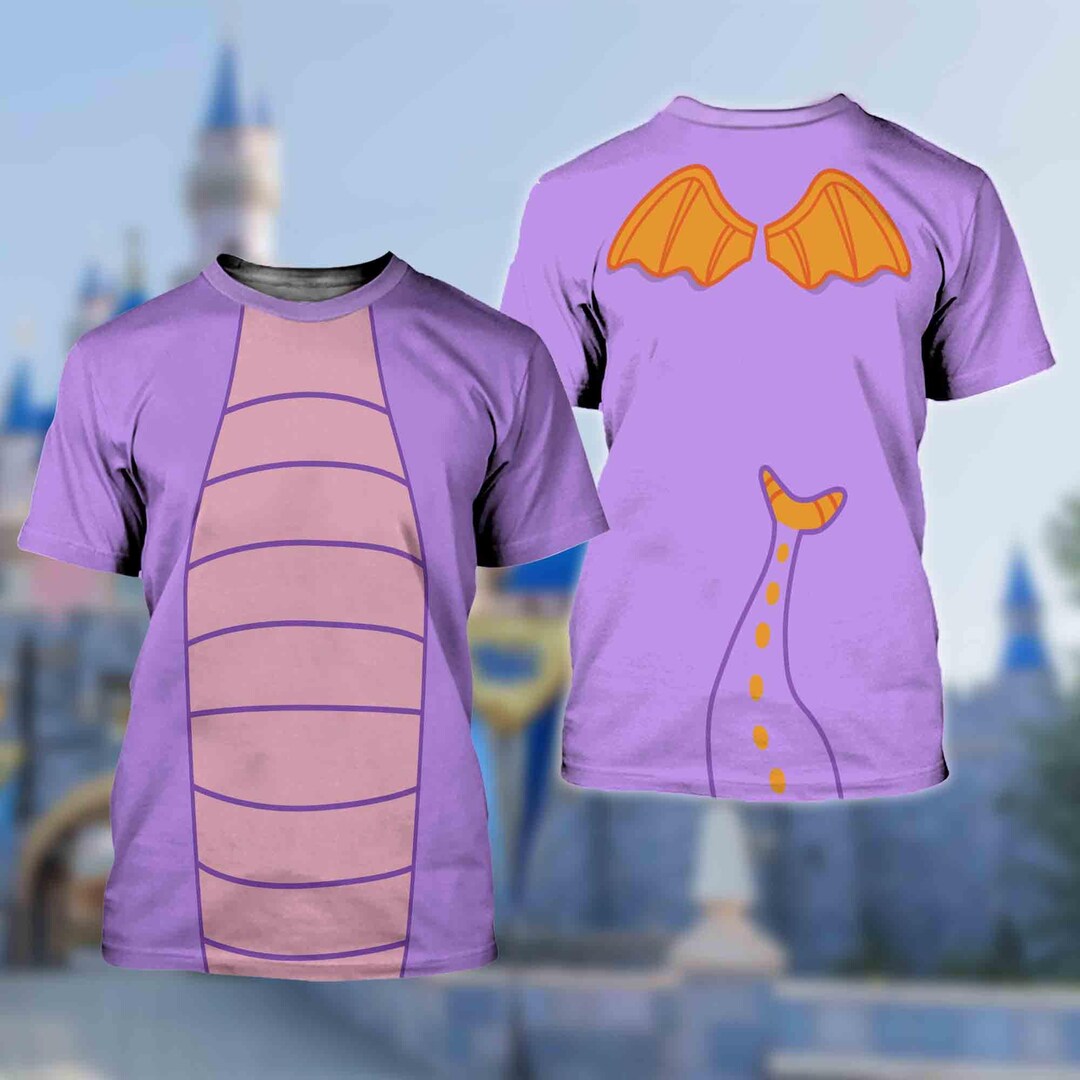 Disney Figment Purple Dragon Costume 3D Halloween Shirt, Dragon Trip ...