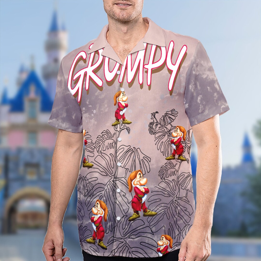 Grouchy Dwarf Summer Hawaiian Shirt, Tropical Summer Beach Hawaii Shirt ...
