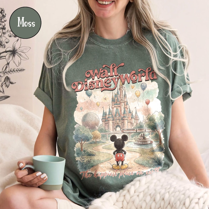 Walt World Shirt, Retro Tee, Mickey and Friends Top, Magic Kingdom Tee ...