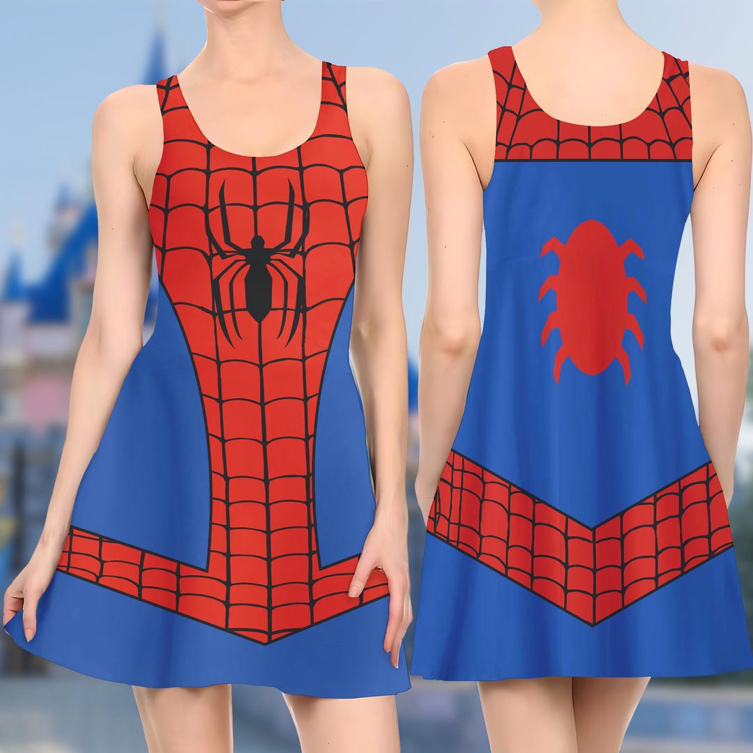 Spiderman Superhero Skater Dress, Spiderman Movie Skater Dress ...