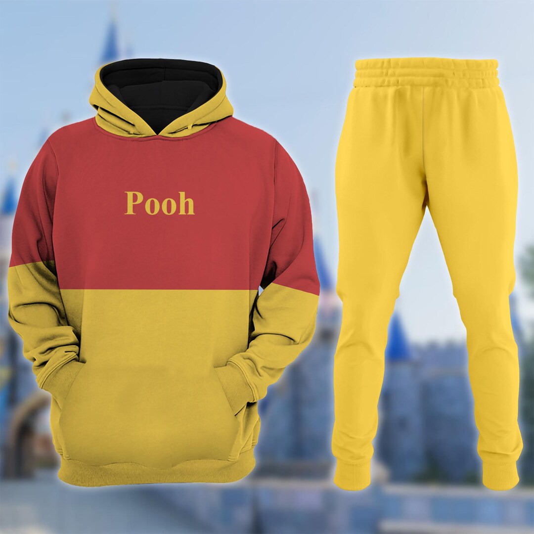 Winnie the Pooh 3D Costume Shirt, Yellow Pooh Bear Cosplay Costume ...