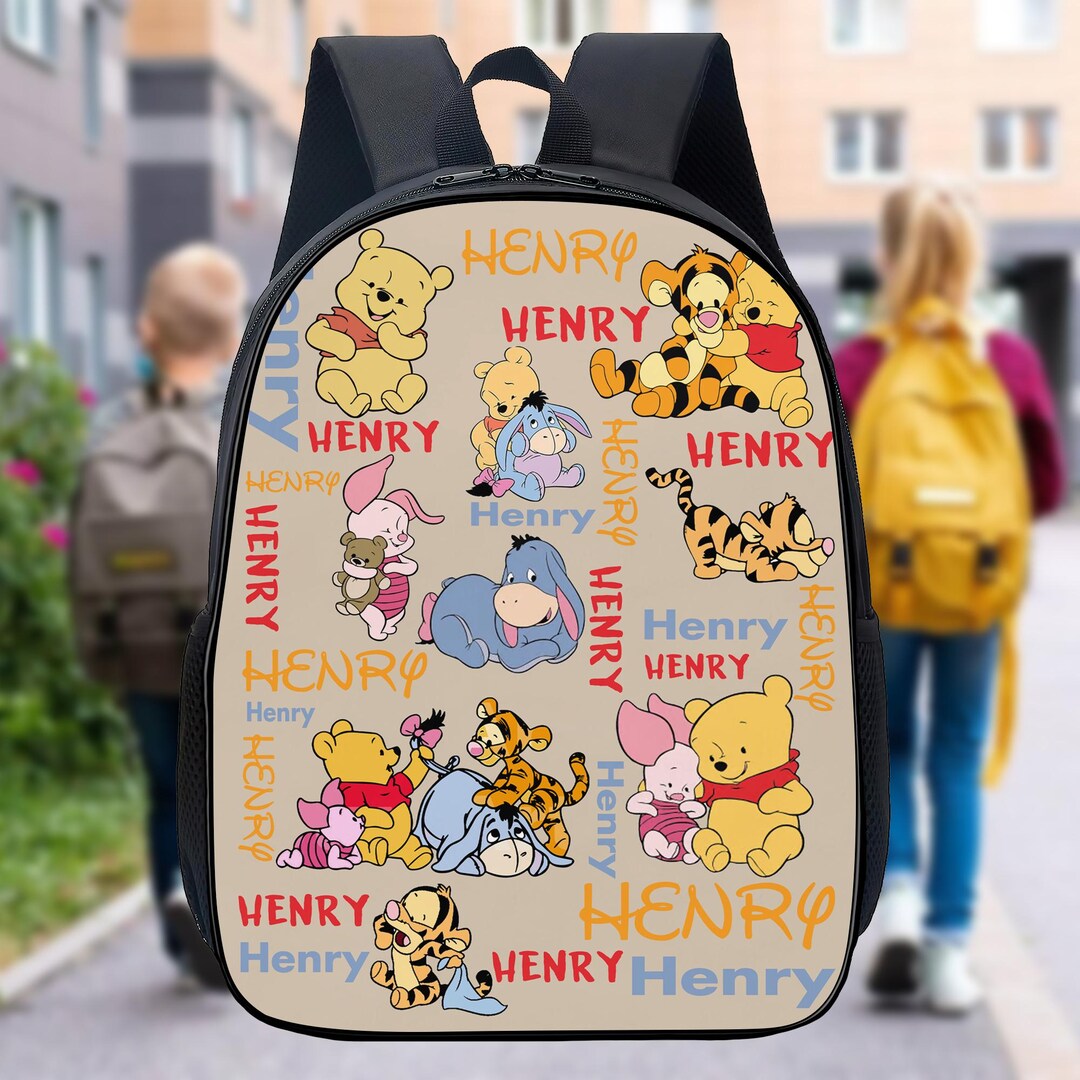 Personalized Baby Pooh and Friends Backpack, Winnie the Pooh Lunch Bag ...