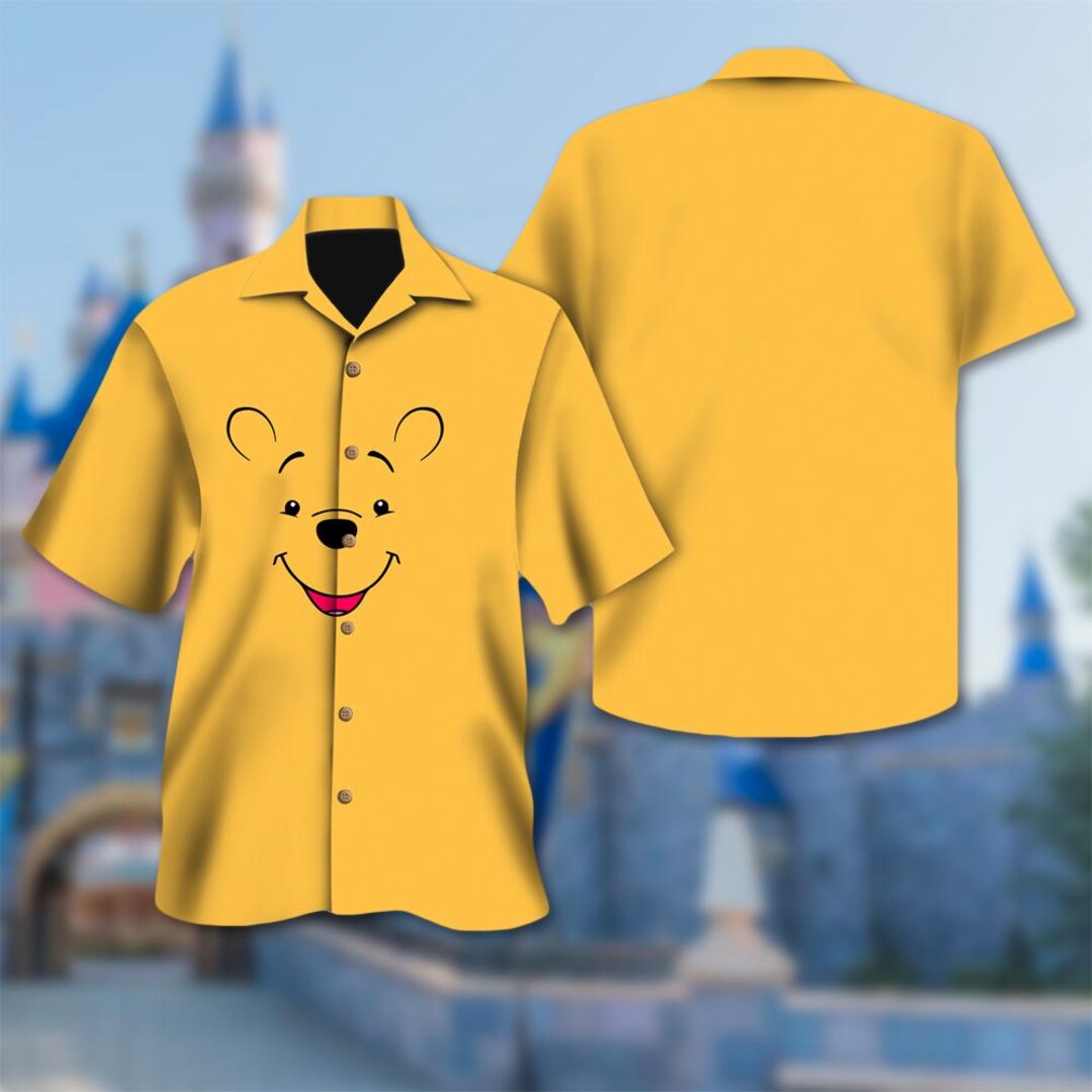 Pooh Hawaii Shirt, Winnie the Pooh Costume Halloween Button up Shirt ...