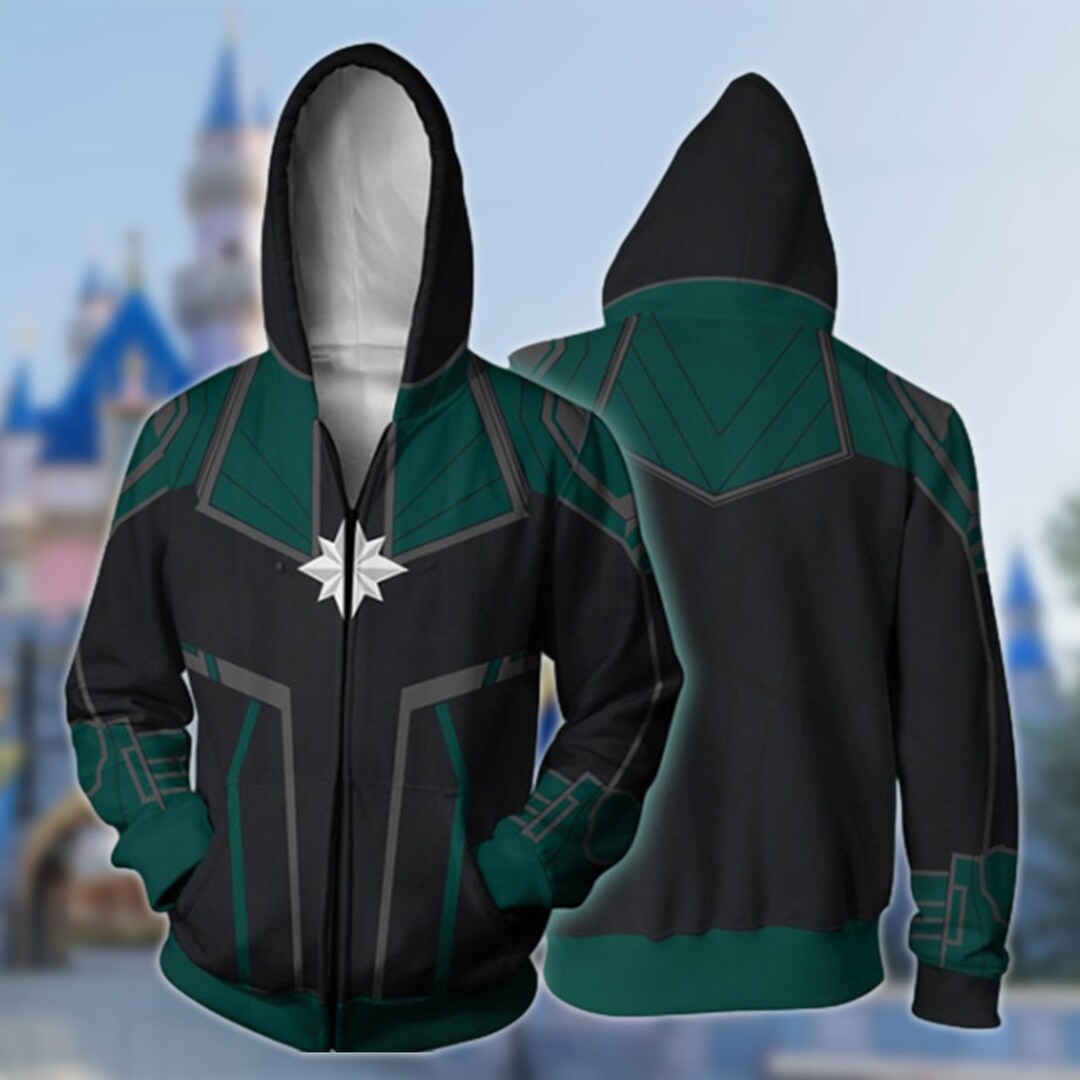 Captain Marvel Cosplay Costume Sweatshirt, Kree Starforce Suit ...