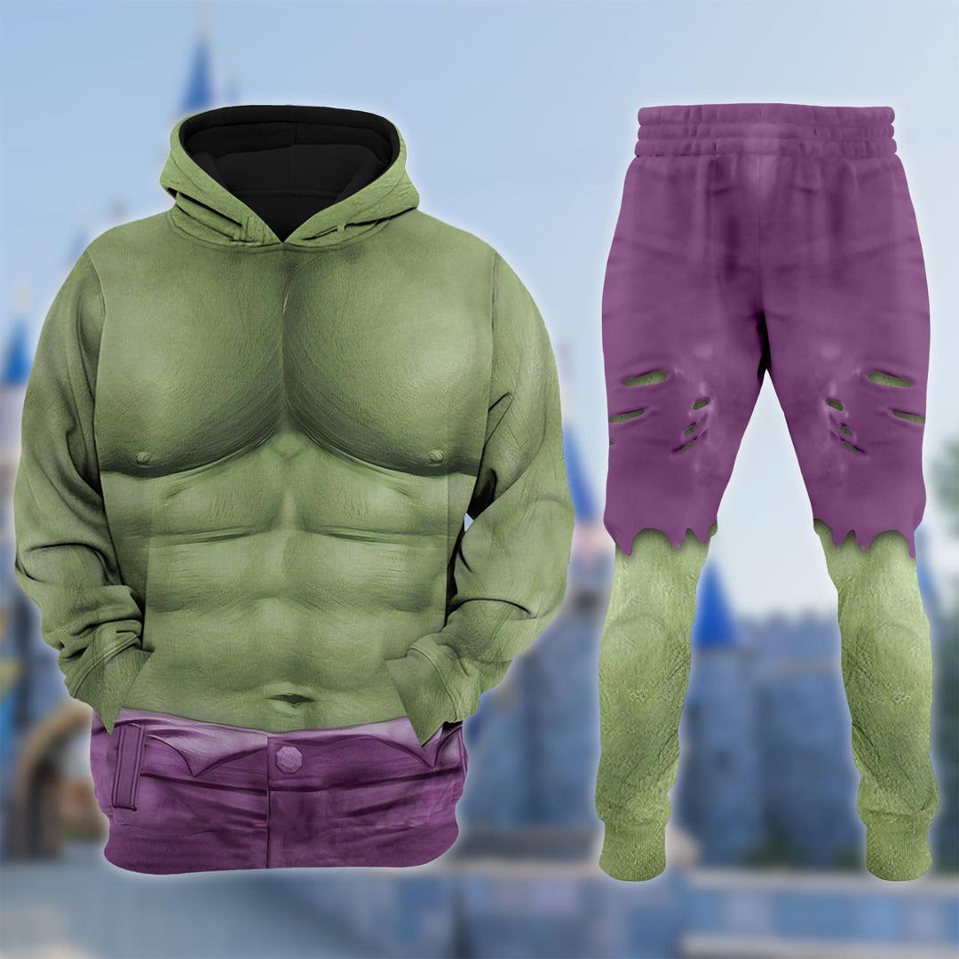 The Incredible Hulk Costume Clothing, Green Hulk Cosplay Costume 3D ...