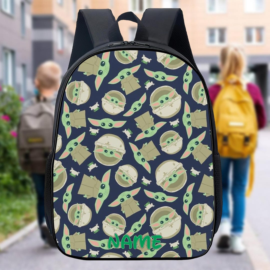 Personalize Baby Yoda Backpack, Star Wars Bottle, Baby Yoda Lunch Bag ...