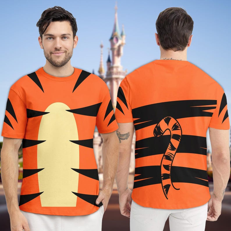 Tigger Cosplay Costume 3D T-shirt, Winnie the Pooh Halloween Costume ...