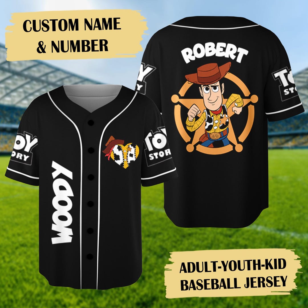 Personalized Woody Toy Story Baseball Jersey, Woody Cowboy Baseball ...