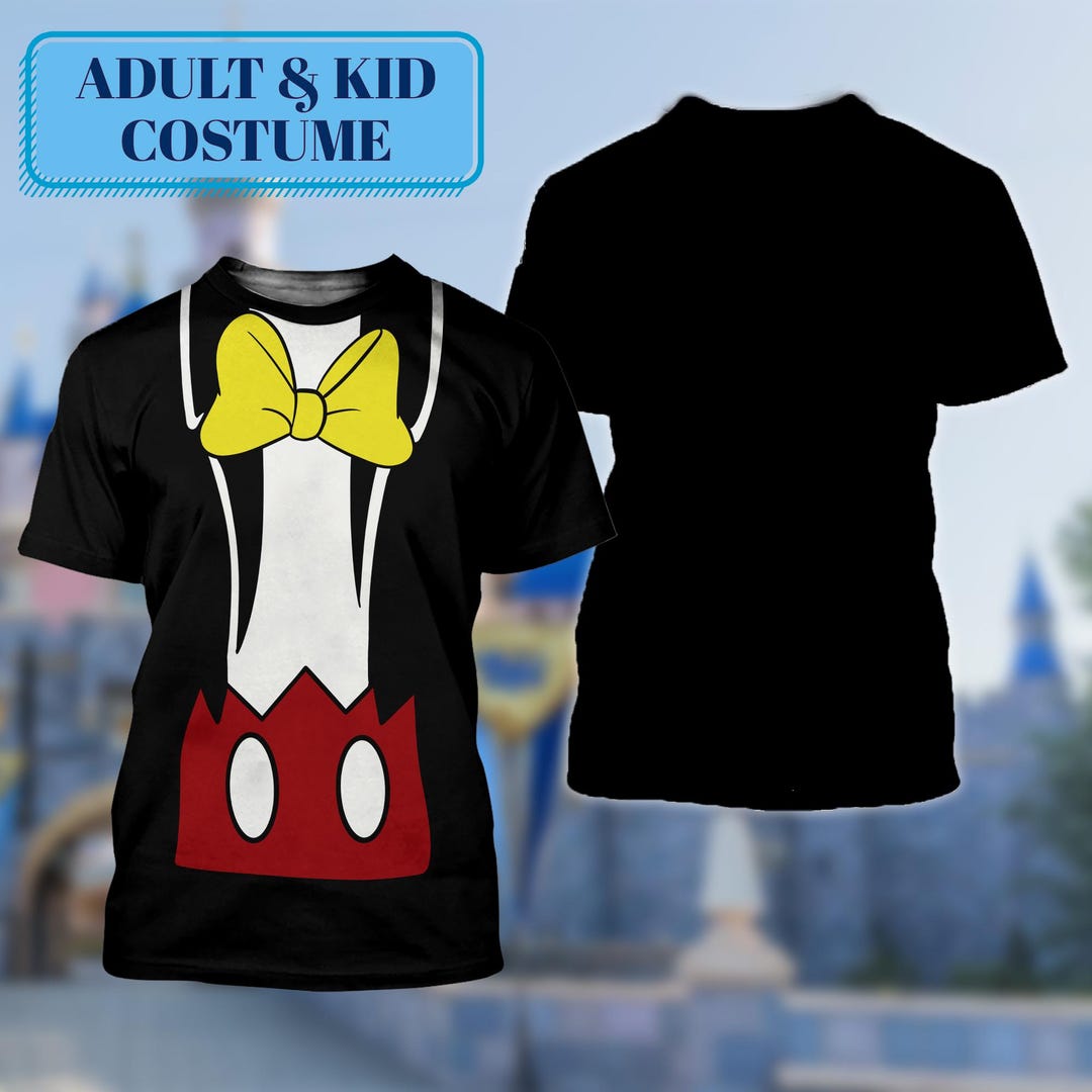 Mickey Mouse Costume T-shirt, Mickey Mouse Cosplay Costume Tee, Mouse ...