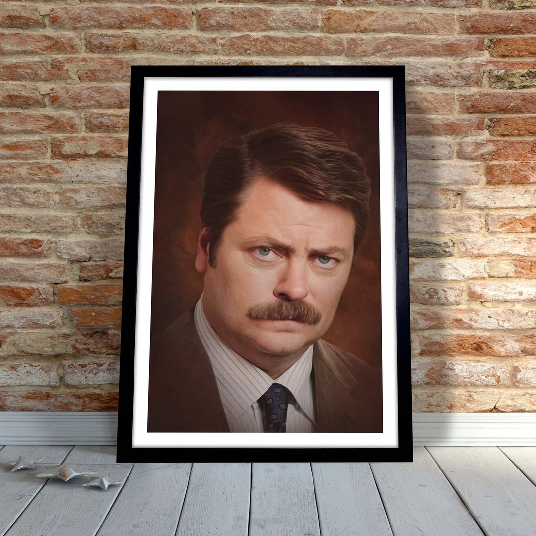 Ron Swanson Portrait Parks and Recreation Poster Parks and - Etsy